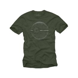 Makaya Shirt 'Dot Star' Herren Gr&ouml;&szlig;e 5XL gr&uuml;n