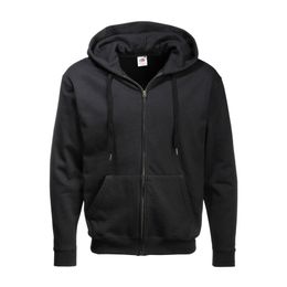 Fruit of the Loom Zip-Up Hoodie male size 5XL Black