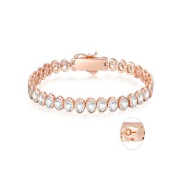 Rougemont Jewellery Armband 'Funkelndes Tennisarmband im Rundschliff 18cm 925 sterling Silber Aluna' Damen Gr&ouml;&szlig;e 18 cm rosegold