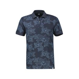 Lerros Poloshirt mit floralem Allover-Print und Flachstrickkragen Herren Gr&ouml;&szlig;e XXL gr&uuml;n