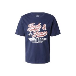 Jack & Jones JACK & JONES Shirt male size S Night blue / Auburn / White