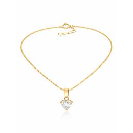 Pure Schmuck Kette 'Velvet Heart Halskette Gold | Bridgerton' Damen Gr&ouml;&szlig;e 45 / 50cm wei&szlig;