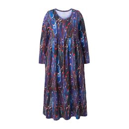 Ulla Popken Kleid Damen Gr&ouml;&szlig;e 46/48 blau / rot / schwarz / wei&szlig; Sommerkleid