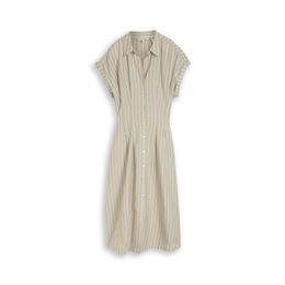 Tom Tailor Kleid Damen Gr&ouml;&szlig;e 42 khaki / wei&szlig; Sommerkleid