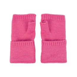 styleBREAKER Fingerless Gloves 'Fingerlose Strickhandschuhe Einfarbig' female size XS/XL Pink