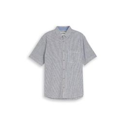TOM TAILOR Button Up Shirt male size XXL Navy / White