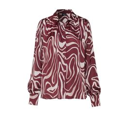 DESOTO Bluse 'LENA' Damen Gr&ouml;&szlig;e L weinrot / wei&szlig;