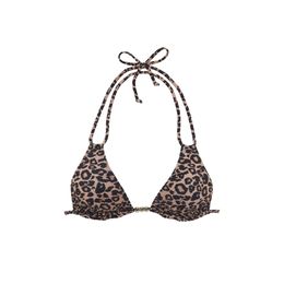 Vivance By Lascana Bikinitop Damen Gr&ouml;&szlig;e 80 braun / schwarz