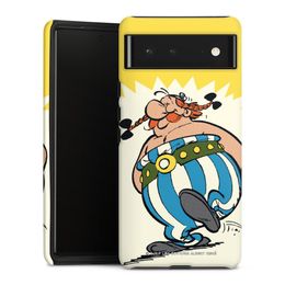 DeinDesign Google Pixel 6 Handy Panzer Handyh&uuml;lle robuste Outdoor H&uuml;lle Schutzh&uuml;lle matt Obelix Vintage Official Licensed Product Tough Case