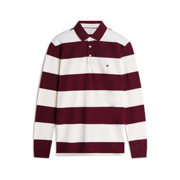 Tommy Hilfiger Poloshirt Herren Gr&ouml;&szlig;e M dunkelrot / offwhite