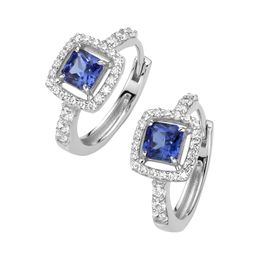 Giorgio Martello Milano Ohrringe Damen Gr&ouml;&szlig;e 15mm blau / silber / transparent