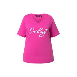 Ulla Popken Shirt female size L/XL Pink / White