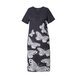 Ulla Popken Kleid Damen Gr&ouml;&szlig;e 54/56 schwarz / wei&szlig; Sommerkleid