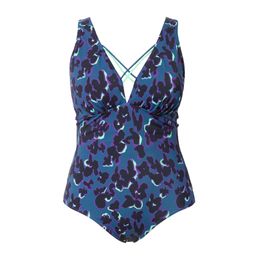 Ulla Popken Badeanzug Damen Gr&ouml;&szlig;e 10XL aqua / petrol / lila / schwarz