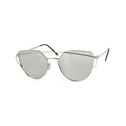 styleBREAKER Sonnenbrille Damen Gr&ouml;&szlig;e one size silber