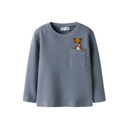 name it Shirt 'NMMRofus' boy size 98 Dusty blue / Brown / Black / White