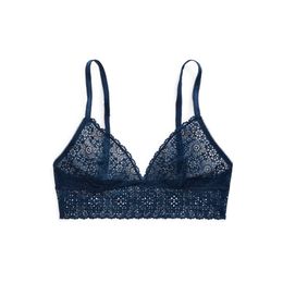 Polo Ralph Lauren Bra ' Wireless Longline Bra ' female size 70 Blue denim