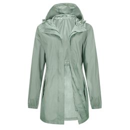 33,000ft Funktionsmantel '33,000ft Womens Rain Long Jacket' Damen Gr&ouml;&szlig;e XL mint