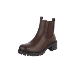 Ital-Design Chelsea Boots Damen Gr&ouml;&szlig;e 40 braun