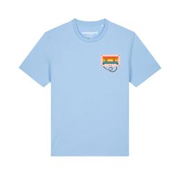 Watapparel T-Shirt 'Rainbow Cassette' Herren Gr&ouml;&szlig;e XXL hellblau / mischfarben