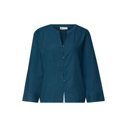 Street One 3/4-Arm Bluse mit Split Neck Damen Gr&ouml;&szlig;e XS petrol