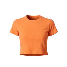 GORG Shirt 'Geripptes Cropped T-Shirt' Damen Gr&ouml;&szlig;e XS orange