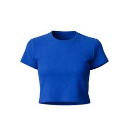 GORG Shirt 'Geripptes Cropped T-Shirt' Damen Gr&ouml;&szlig;e S kobaltblau