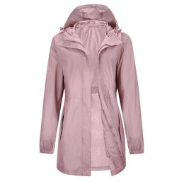 33,000ft Raincoat '33,000ft Womens Rain Long Jacket' female size XXL Pink