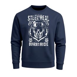 Neverless Sweatshirt 'Steel is Real' Herren Gr&ouml;&szlig;e XXXL navy