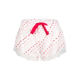 PJ Salvage Pyjamashorts Damen Gr&ouml;&szlig;e XS pink / rot / offwhite Sommerkleid