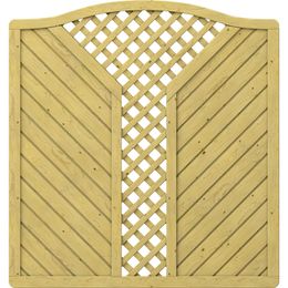 Br&uuml;gmann TraumGarten Br&uuml;gmann TraumGarten Zaunelement 'Gada' Krone mit V-Gitter braun 180 x 180 cm