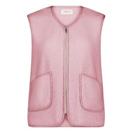 Cartoon Sweatshirt-Jacke mit aufgesetzten Taschen Damen Gr&ouml;&szlig;e XXXL mauve