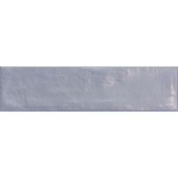 Wandfliese 'Tempo' blau matt 6,5 x 25 cm