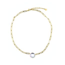 Sergio Engel Kette 'Cosmic Kette 04 Vergoldete Edelstahlkette mit Cosmic-Kristall-Anh&auml;nger' Damen Gr&ouml;&szlig;e 37/ 41 helllila