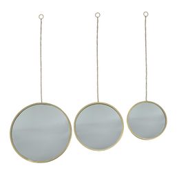 Wandspiegel-Set 'Antwerpen' goldfarben &Oslash; 24-30 cm, 3er-Set