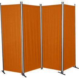 Angerer Freizeitm&ouml;bel Paravent 4-teilig Bezug Polyethylen terracottafarben 165 x 228 cm