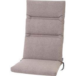 siena GARDEN Hochlehner-Auflage 'Comfort' taupe 48 x 120 x 6 cm