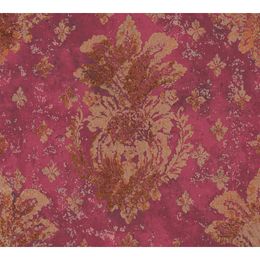 Vliestapete 'Boho Love' Ornament rot gold 0,53 x 10,05 m