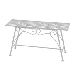 Garden Pleasure Blumenbank 'Lorin' Stahl wei&szlig; 83 x 45 x 27 cm