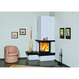 Hark Kaminofen-Bausatz 'Nebraska II' Granit/Marmor/Schamotte schwarz/wei&szlig; 5 kW