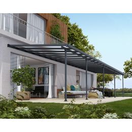Palram-Canopia Terrassen&uuml;berdachung' Feria' anthrazit 294 x 1092 cm Polycarbonat transparent