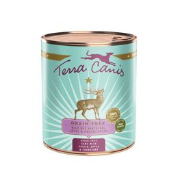Terra Canis Hundenassfutter 'Getreidefrei' Wild mit Kartoffel, Apfel & Preiselbeere 800 g
