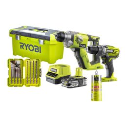 Ryobi Akku-Maschinen-Set 'ONE+ R18DDSDS-125T' 18 V Akku-Bohrschrauber und -Bohrhammer, inkl. Akku und Ladeger&auml;t