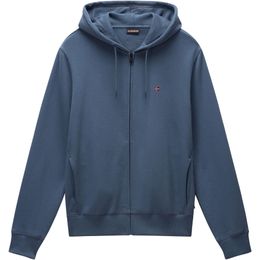 Napapijri Zip-Up Hoodie male size XXL marine blue / Red / White