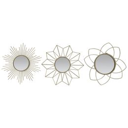 Wandspiegel-Set 'Barcelona' goldfarben je &Oslash; 25 cm, 3er-Set