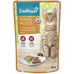 ZooRoyal Katzennassfutter 'Genuss Pastete Gefl&uuml;gel & Leber & feinen Kr&auml;uter' 85 g