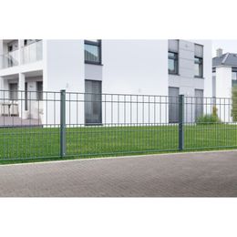deutsche zauntechnik Doppelstabmattenzaun-Set 'Milo' anthrazit 1400 x 80 cm