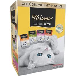 Miamor Katzennassfutter 'Ragout Royal' Multipack mit Huhn, Pute, Ente & Gefl&uuml;gel Adult 12 x 100 g