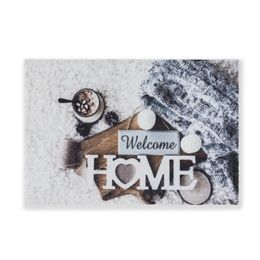 Astra Sauberlaufmatte 'Deco Print' 40 x 60 cm Winter Welcome grau