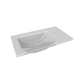 Fackelmann Handwaschbecken eckig 'SBC' Glas wei&szlig; 45 x 25 x 10 cm